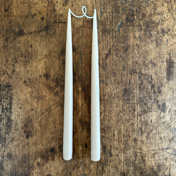 Taupe Everyday Taper Candles Larger Cross