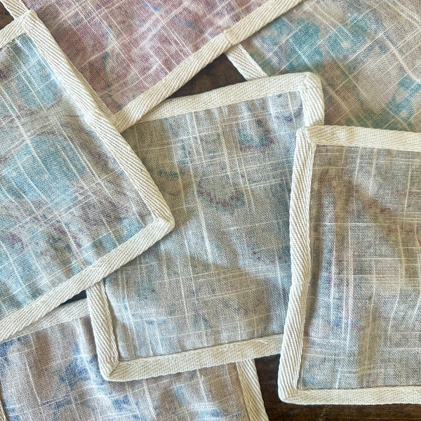 Library Cocktail Napkins - Set of 6 - Larger Cross