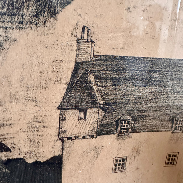 Traquair House Lithograph - Larger Cross